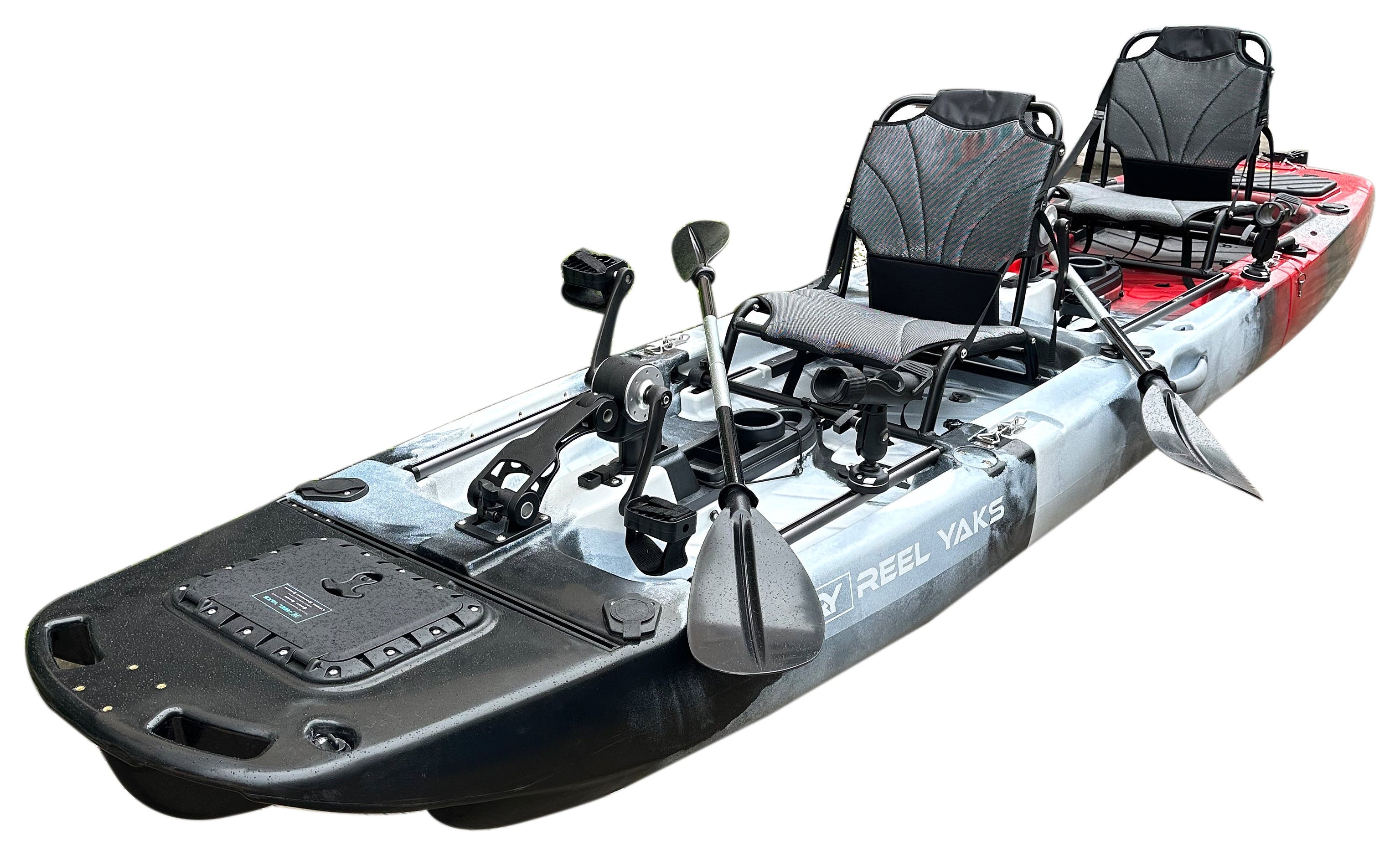 ReelYaks Raider 14ft Tandem Modular Pedal Fishing Kayak — Eco Fishing Shop