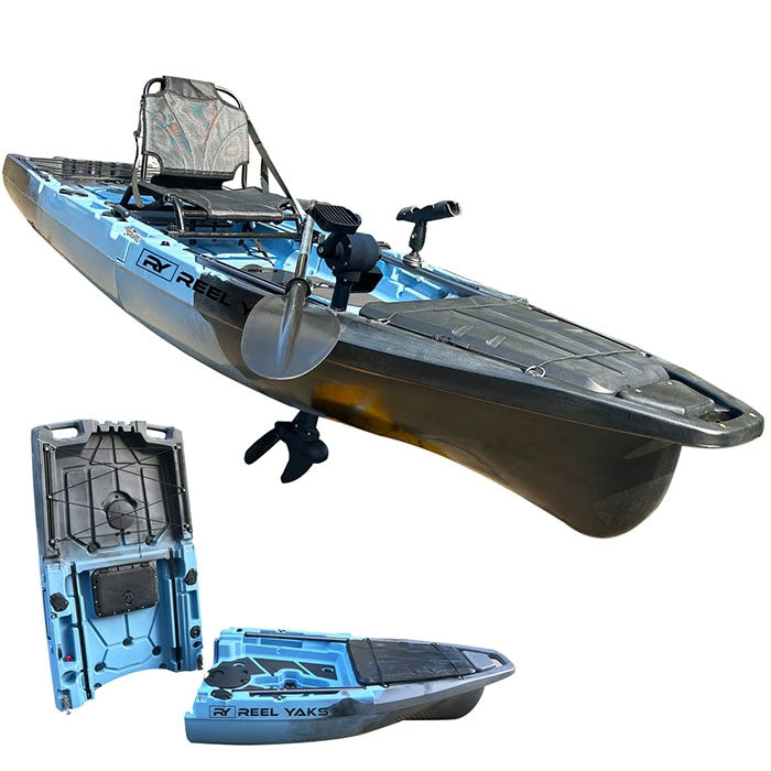 ReelYaks 10ft Recon Modular Prop Drive Pedal Fishing Kayak | 430lbs Ca ...