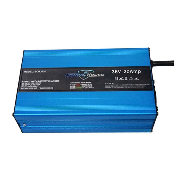 PowerHouse Lithium 36V Non-Waterproof AC Chargers — Eco Fishing Shop